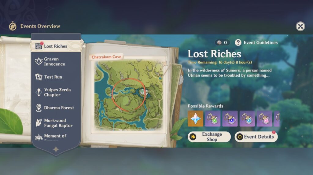 Lost Riches Genshin Impact 3.0: How to Play, to Locations